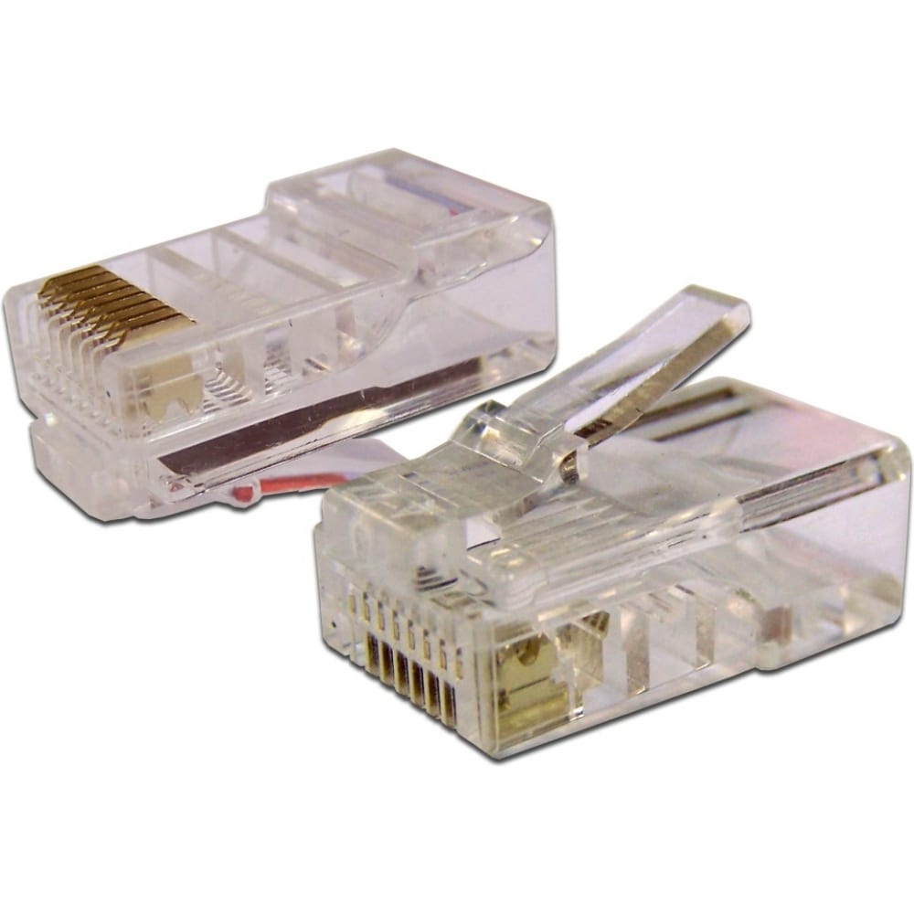 Коннектор RJ-45 TWT 8P8C UTP категория 5e, универсальный, 100 шт. в упаковке PL45-8P8C