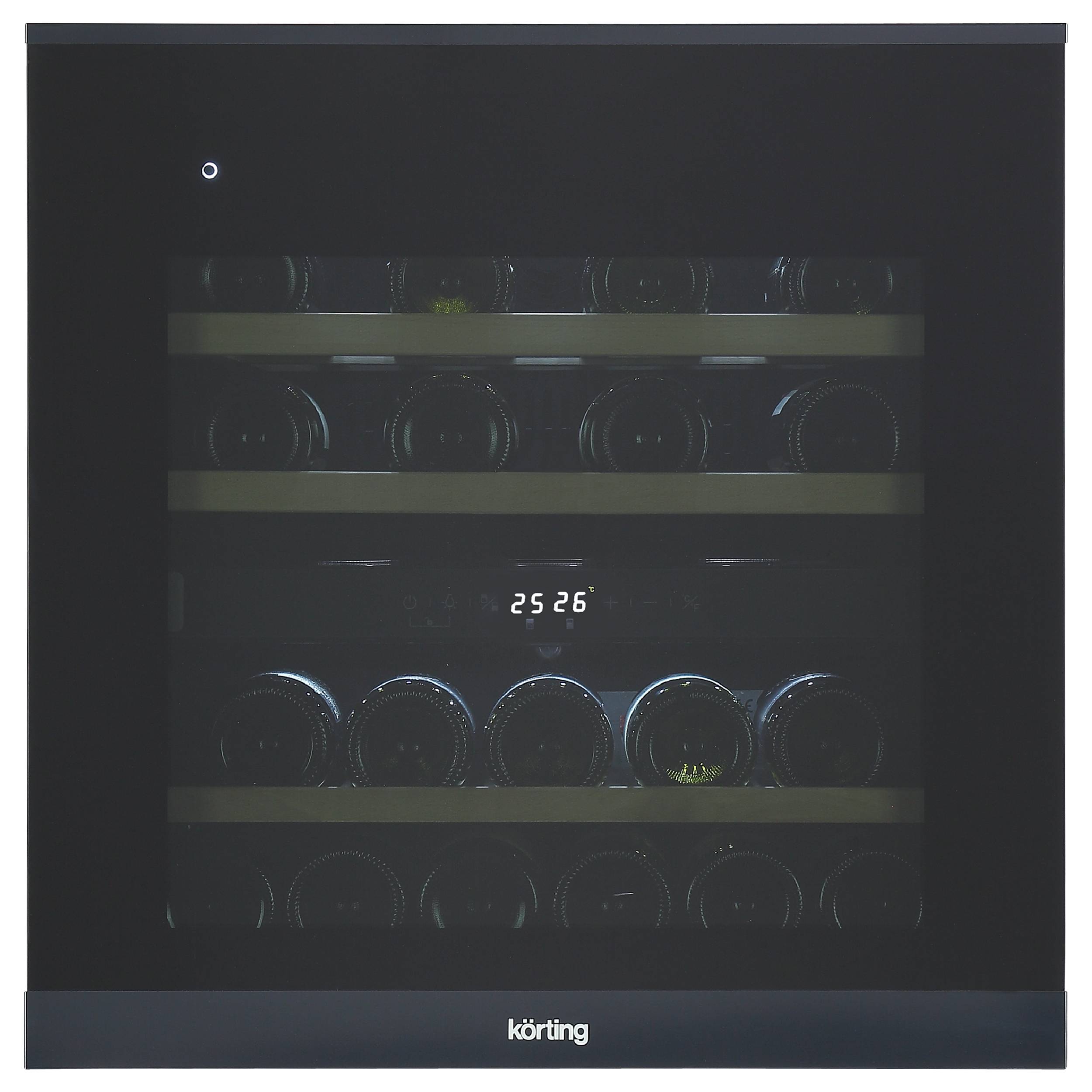 Встраиваемый винный шкаф Korting KFW 604 DB GXN серый, черный