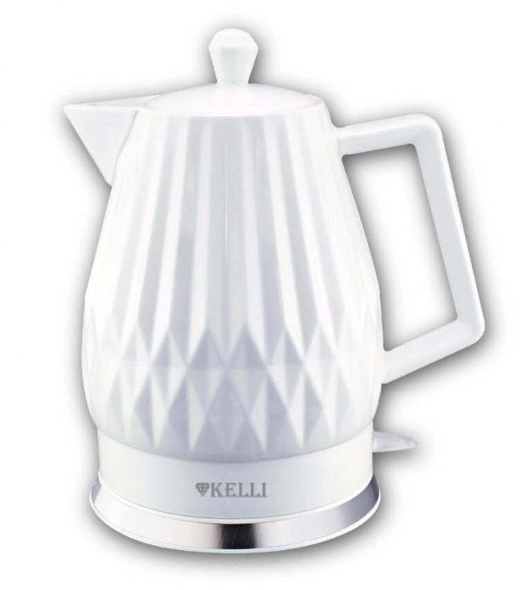 Чайник электрический Kelli KL-1380 керамический 2.0л белый