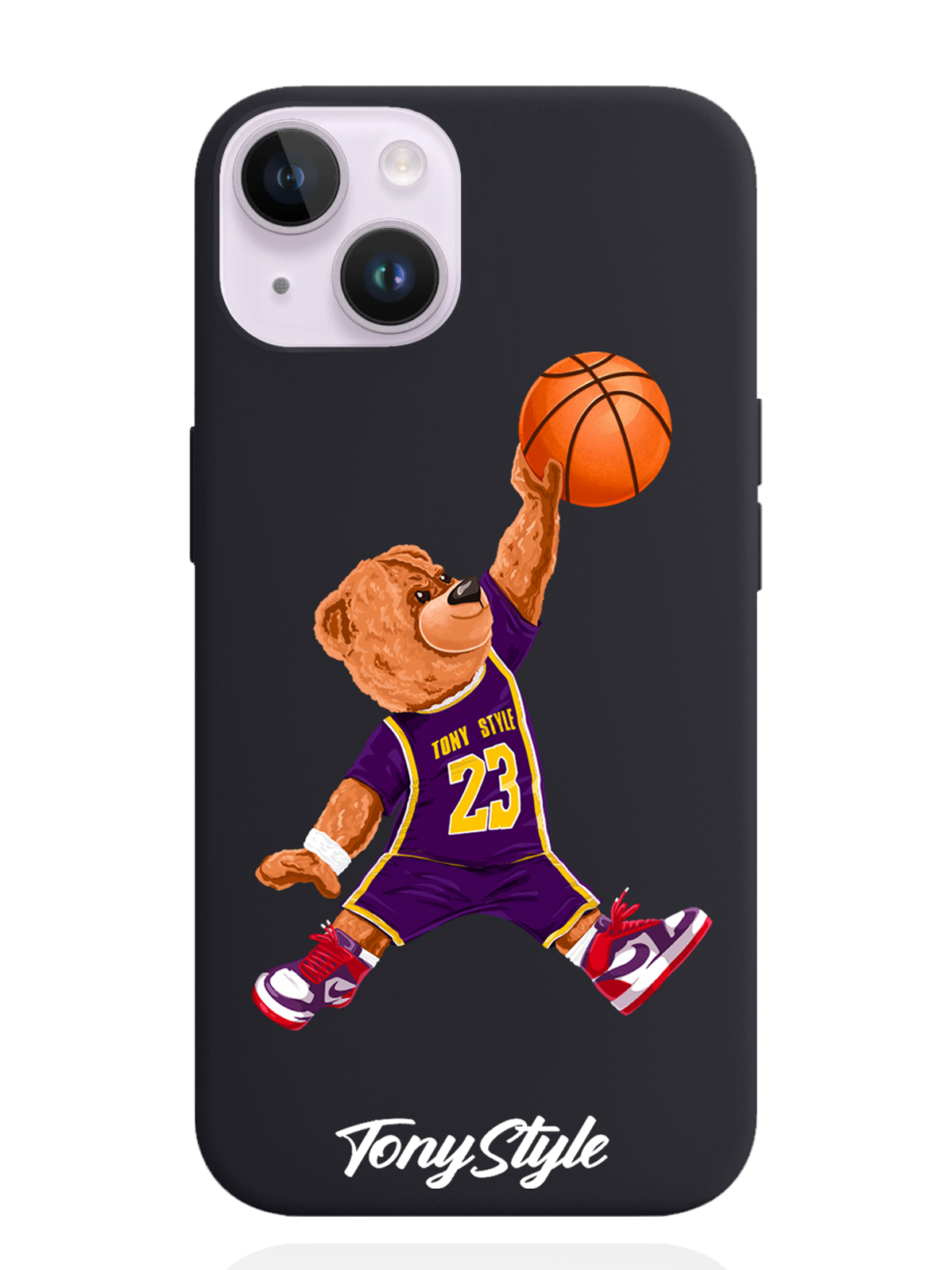 Чехол Tony Style iPhone 14 Tony Style баскетболист с мячом