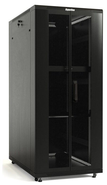 Серверный шкаф Hyperline TTB-4268-DD-RAL9004 Глубина 80см, черный