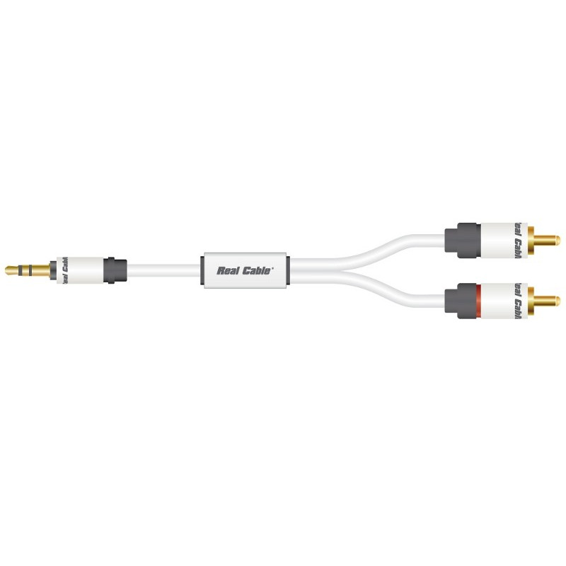 Кабель AUX Real Cable JRCA-1 3.5 Jack - 2xRCA 1.5m White