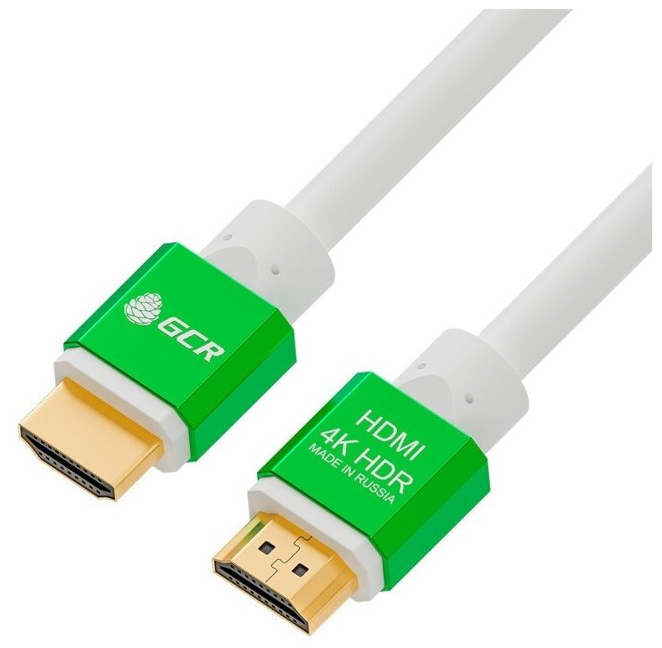 Кабель GCR GCR-51295 HDMI M/M v2.0 1m White/Green