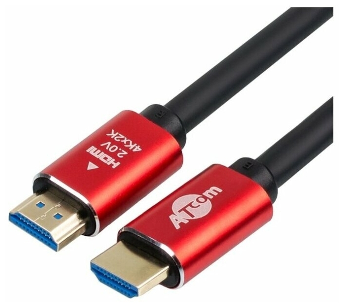 Кабель ATcom AT5947 HDMI - HDMI Ver 2.0 30m Red/Gold