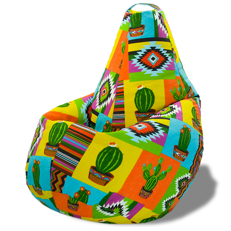 Кресло-мешок Puffmebel груша XXXL разноцветный