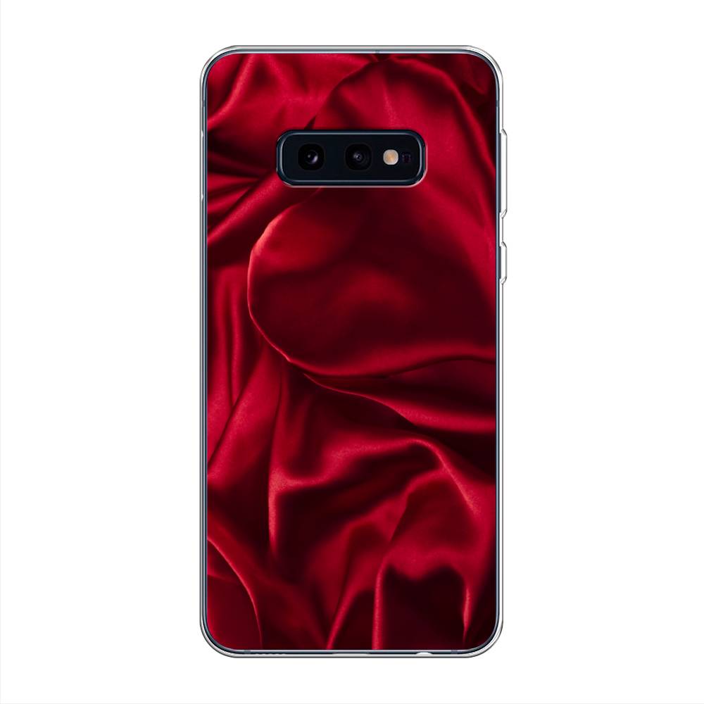 Чехол Awog на Samsung Galaxy S10E "Текстура красный шелк"