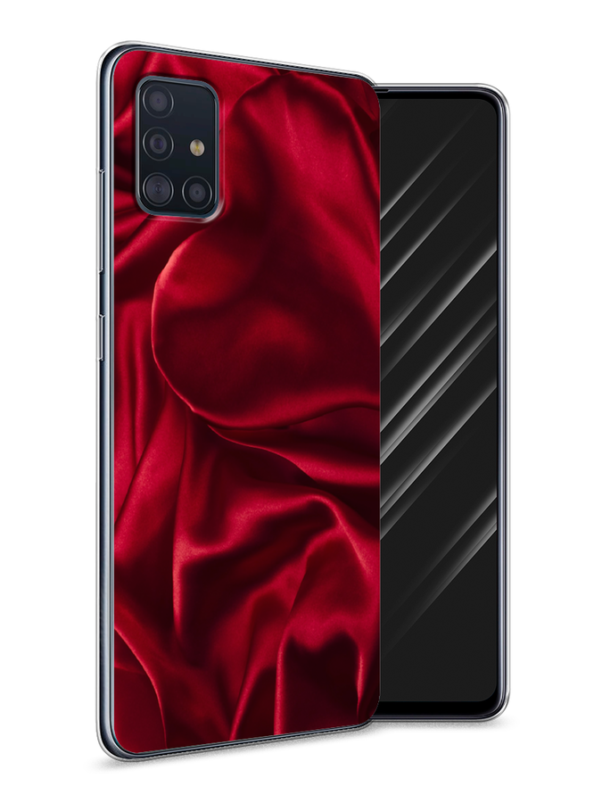 Чехол Awog на Samsung Galaxy A51 "Текстура красный шелк"