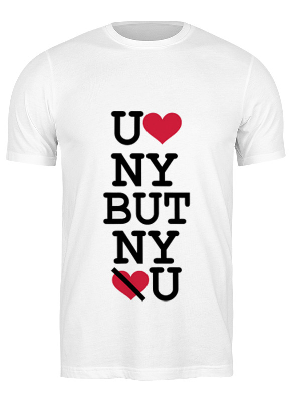 Футболка мужская Printio U luv ny белая L