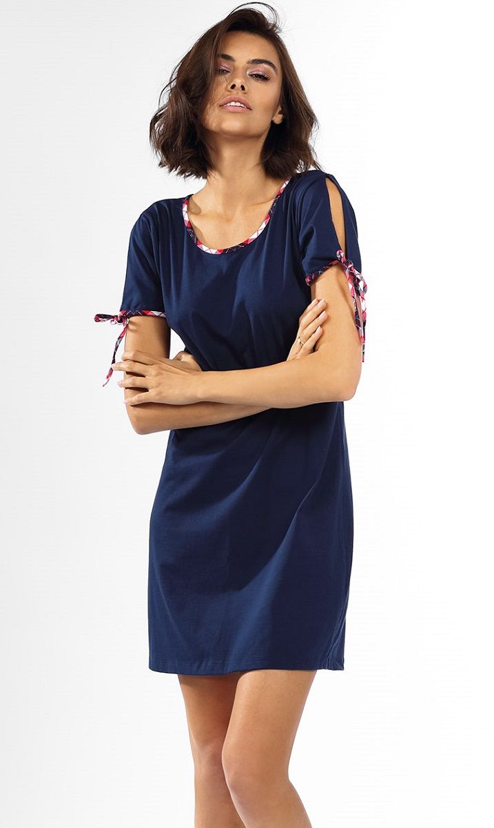Ночная сорочка женская LORIN P1531 синяя 40