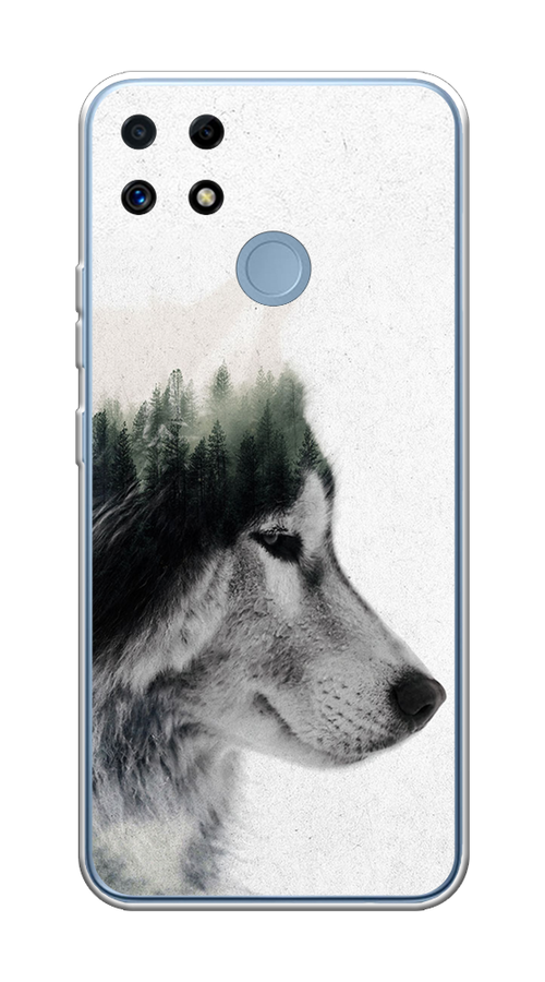 Чехол на Realme C25/C25s "Волк лес"