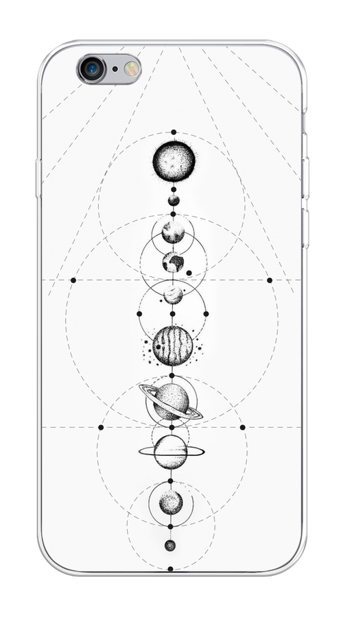 Чехол на Apple iPhone 6/6S "Парад планет"