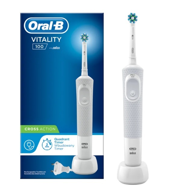 Электрическая зубная щетка Oral-B Vitality 100 CrossAction белая