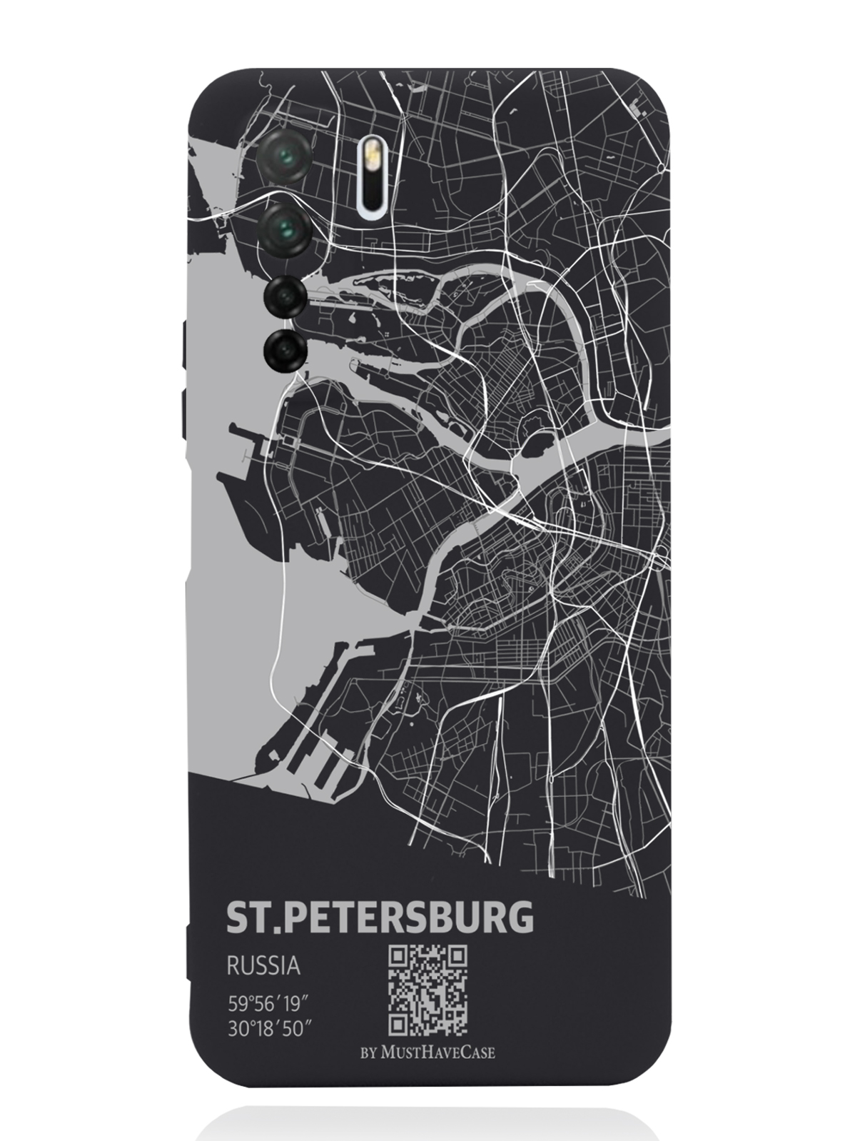 Чехол MustHaveCase Huawei P40 Lite Карта Санкт-Петербурга