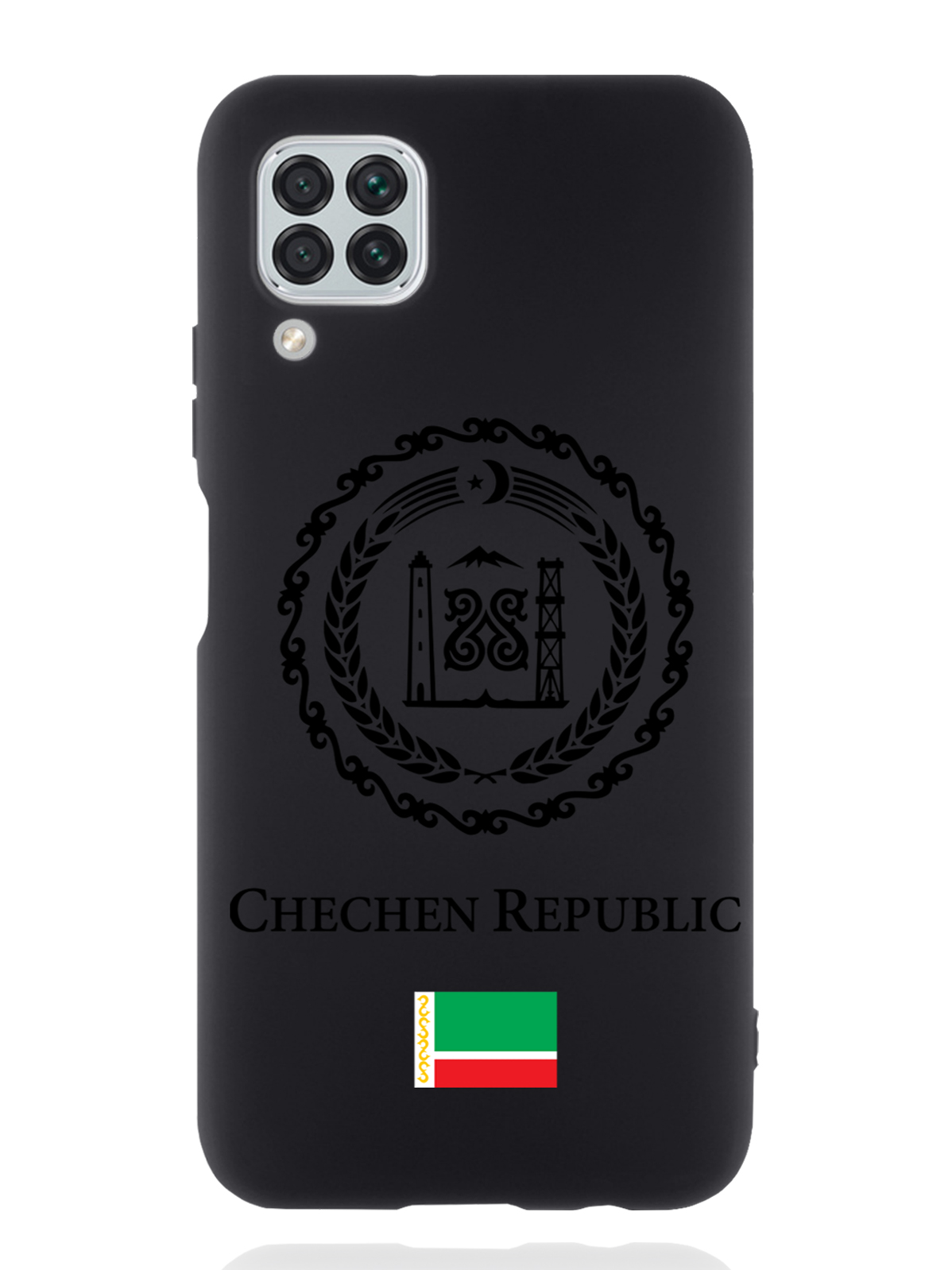 Чехол SignumCase Huawei P40 Lite Черный лаковый Герб Чечни