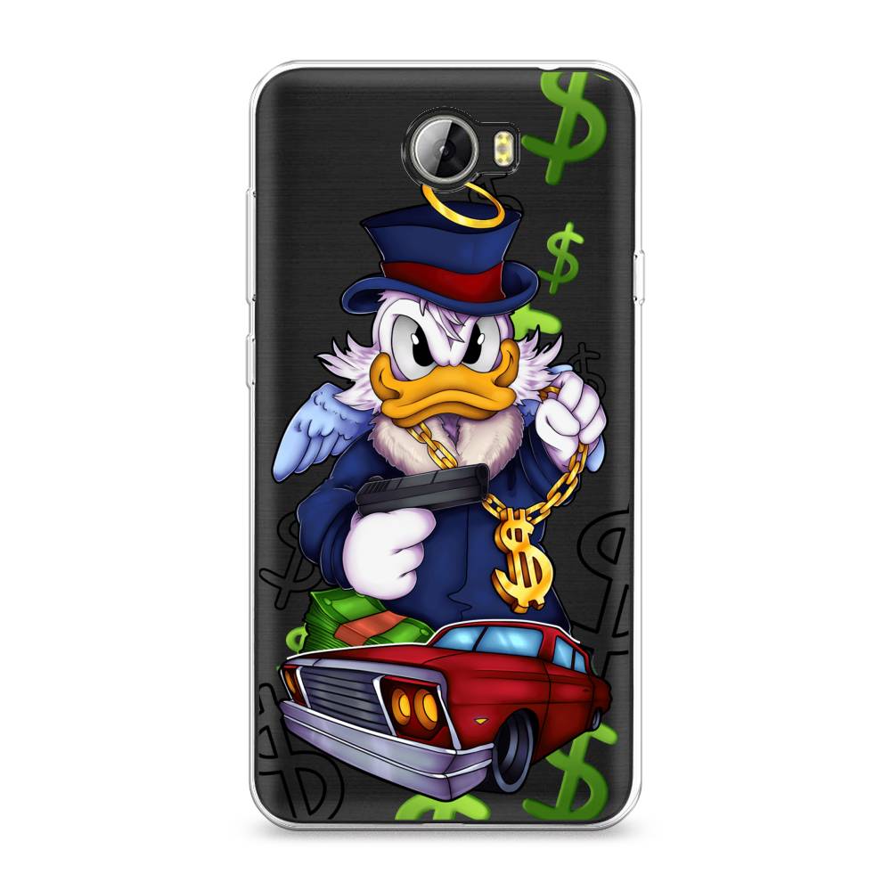 Чехол на Honor 5A/Huawei Y5 II "Scrooge McDuck with a Gold Chain"