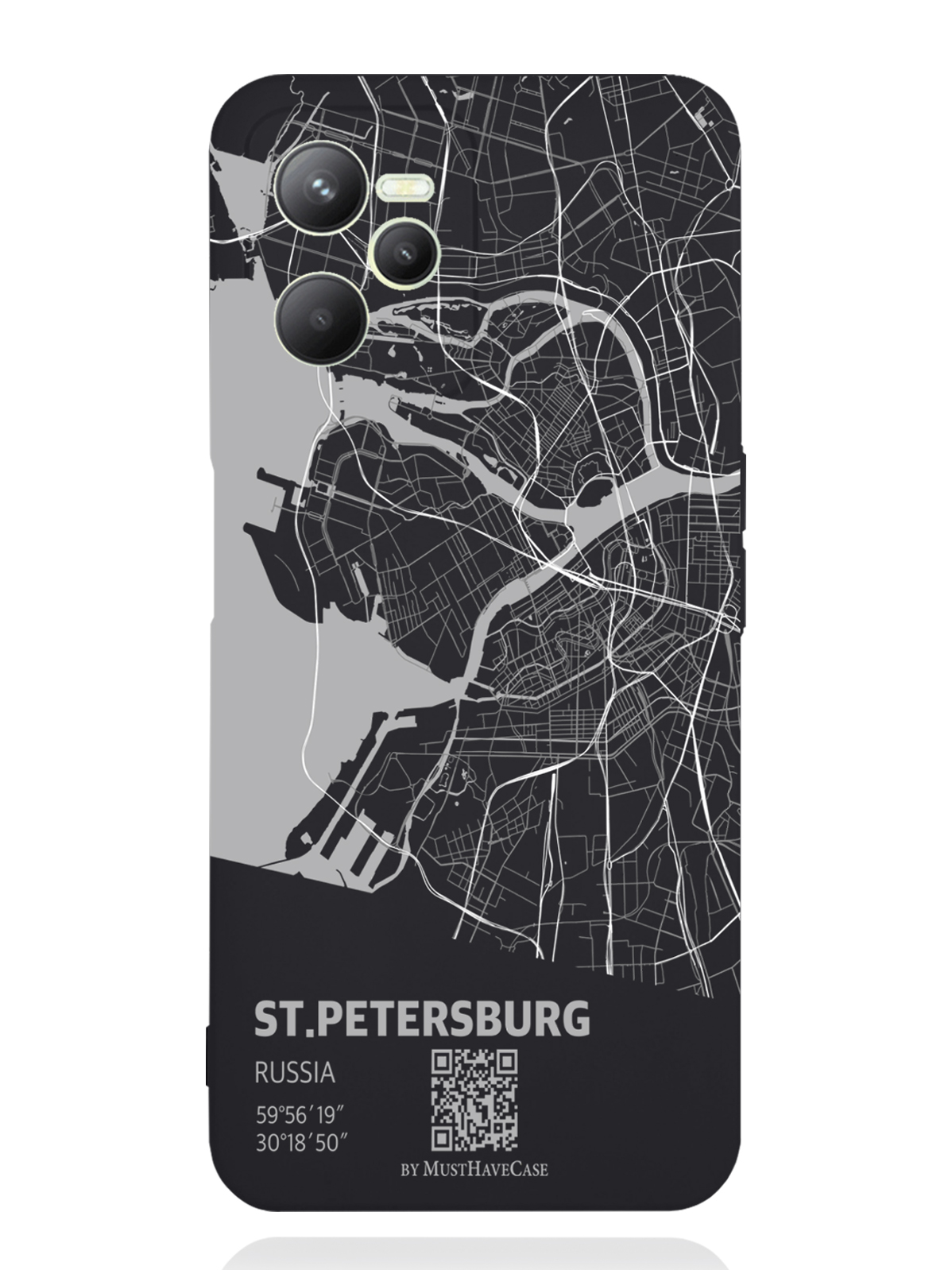 Чехол MustHaveCase RealMe C35 Карта Санкт-Петербурга