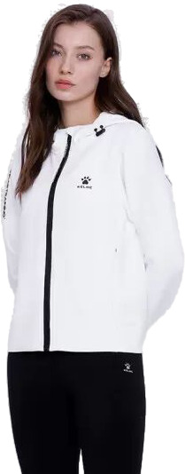 Толстовка женская KELME Knitted Coat белая 2XL