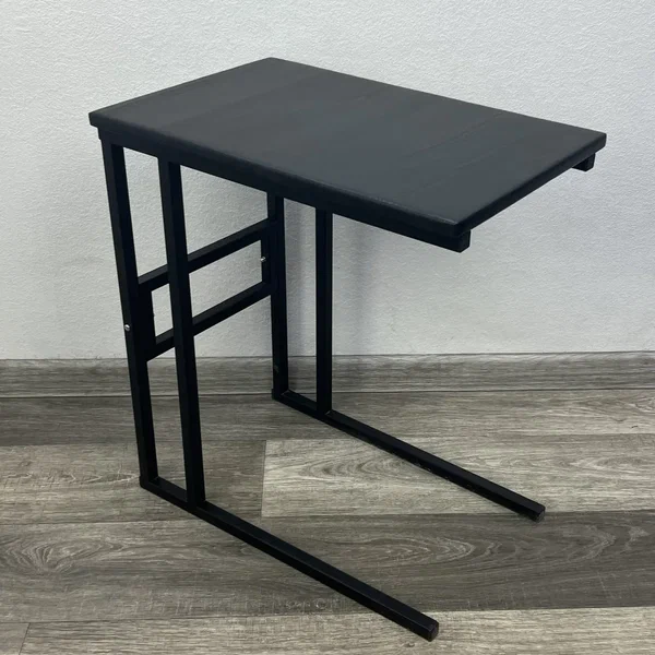 Стол прикроватный Solarius Loft металл-дерево 55x35x60 цвет черный оникс с черными ножками