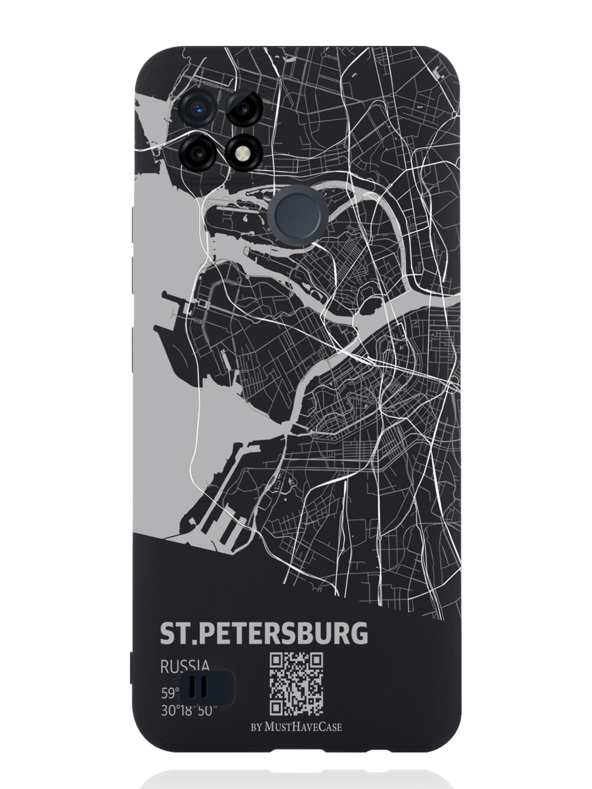 Чехол MustHaveCase RealMe C21 Карта Санкт-Петербурга