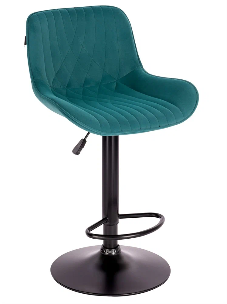 Барный стул Everprof Grace Black ткань Dark-Green
