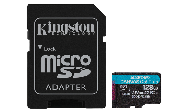 Карта памяти Kingston 128GB Canvas Go! Plus 170R +адаптер (SDCG3/128GB)