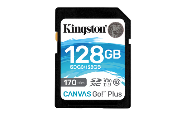 Карта памяти Kingston 128GB Canvas Go! Plus 170R (SDG3/128GB)