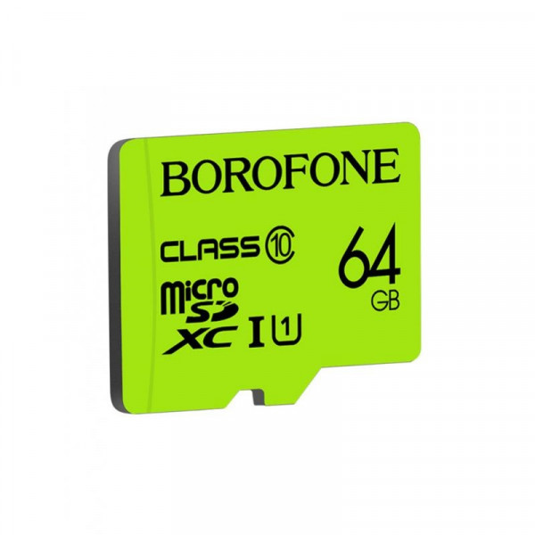 Карта памяти Borofone 64GB microSD Card Class 10 Green