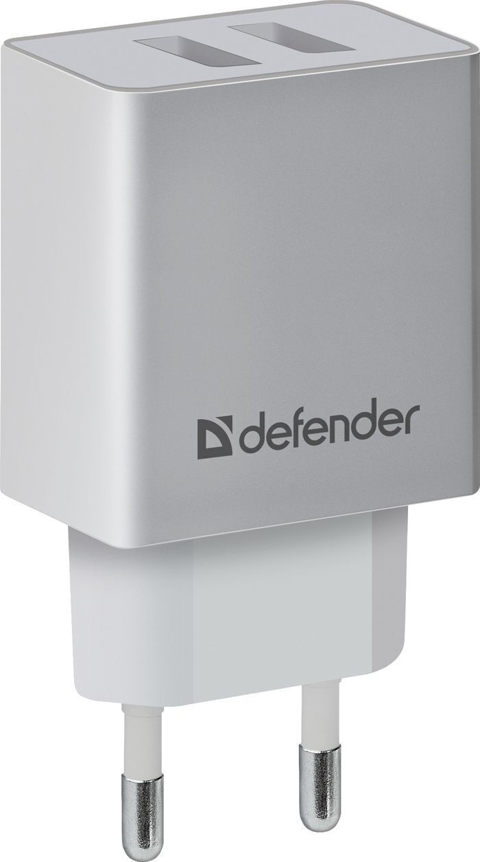 Сетевое зарядное устройство Defender UPA-22, 2xUSB, 2,1 A, white