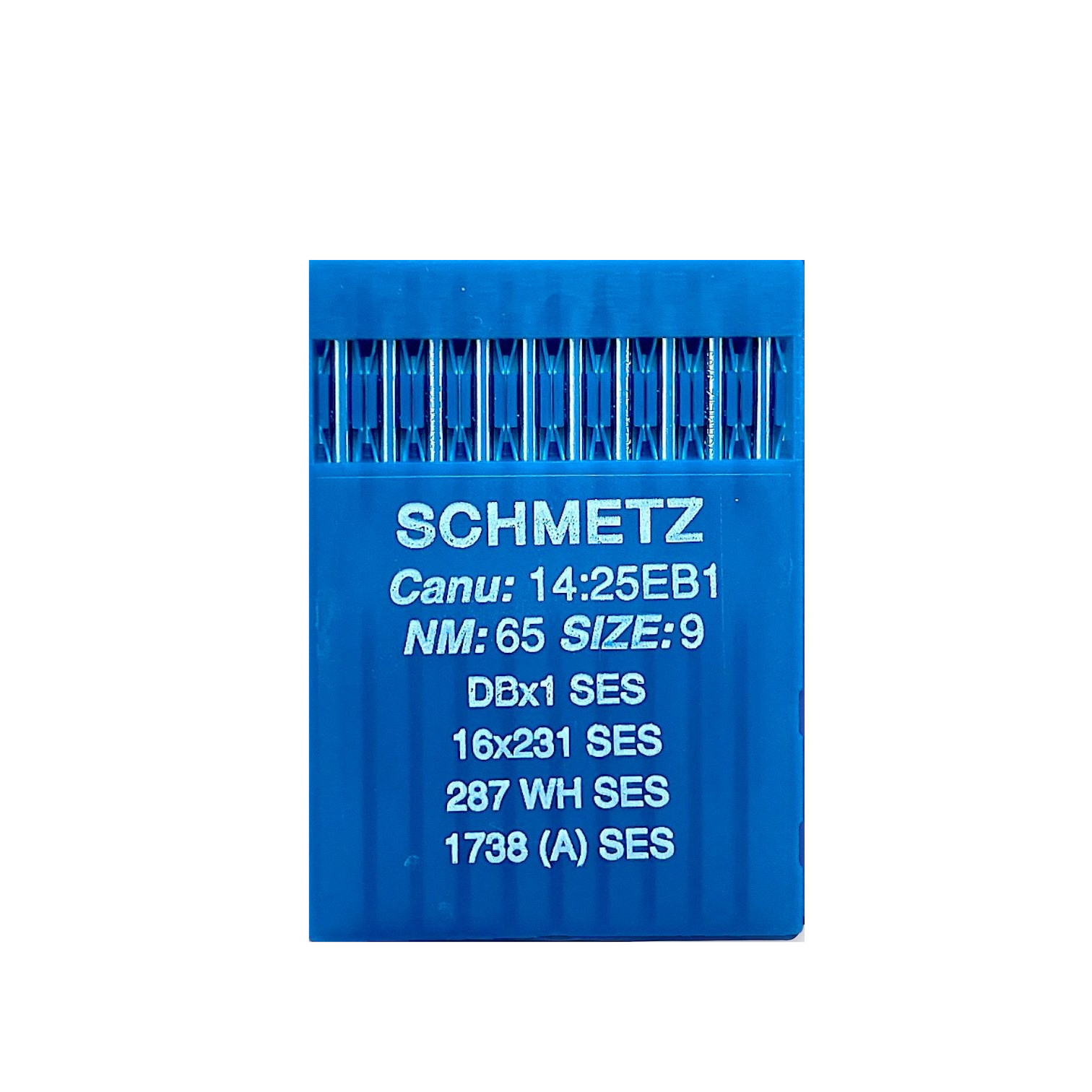 Иглы Schmetz DBx1 №65 для пром швейной машины трикотажная заточка SES тонкая колба