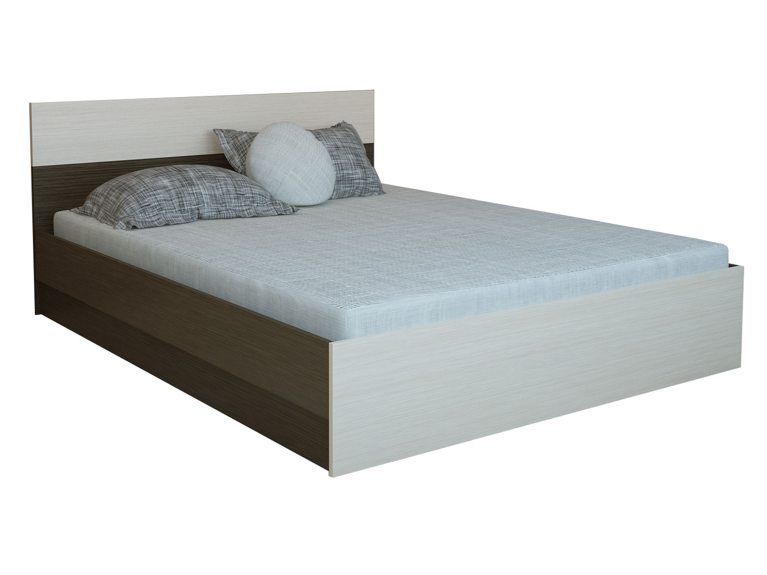 Односпальная кровать Юнона Венге / Дуб, 800х2000 мм