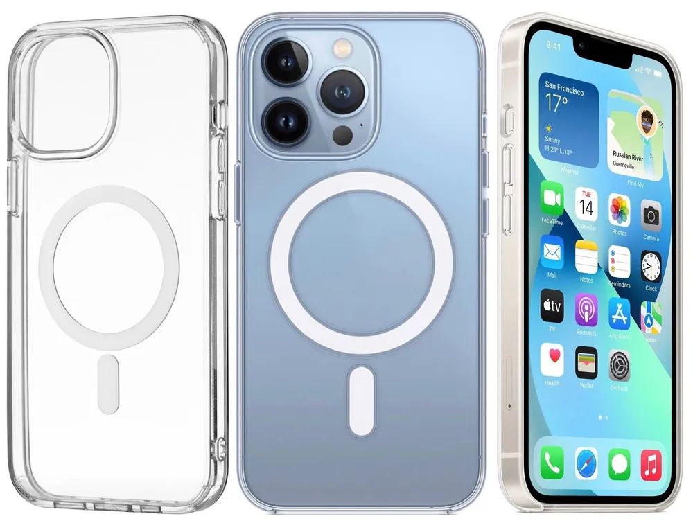 Прозрачный чехол Clear Case MagSafe для iPhone 14 Pro