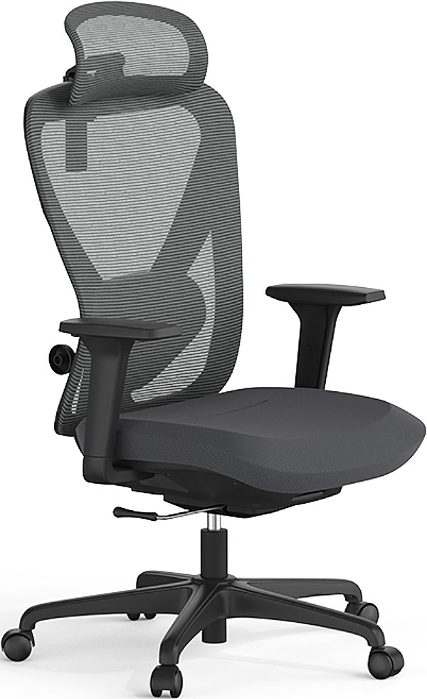 Офисное кресло с регулировкой поясницы и 3D-подлокотниками Healthy Chair Q1 BK