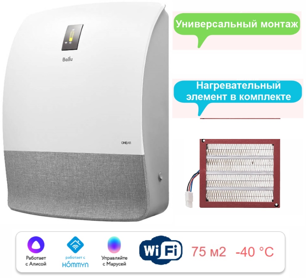 Вентиляционная установка Ballu ONEAIR ASP-200S