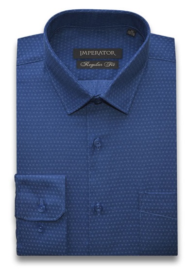 Рубашка мужская Imperator Vichy 3-П синяя 37/170-176