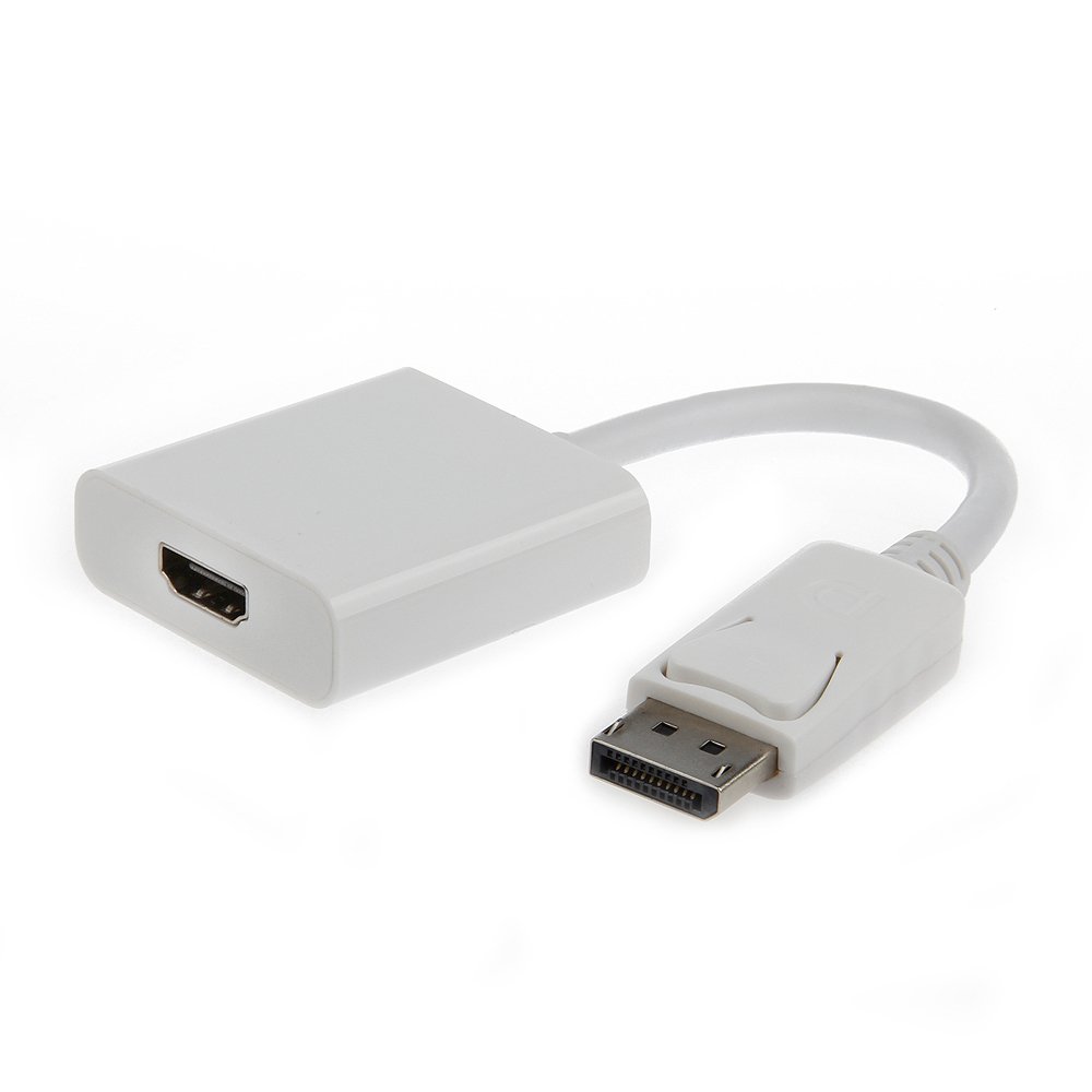 Переходник DisplayPort-HDMI, Cablexpert A-DPM-HDMIF-002-W, 20M/19F, White