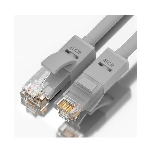 Патч-корд GCR GCR-LNC500 прямой 2м UTP кат.5e, Grey, 24 AWG, литой