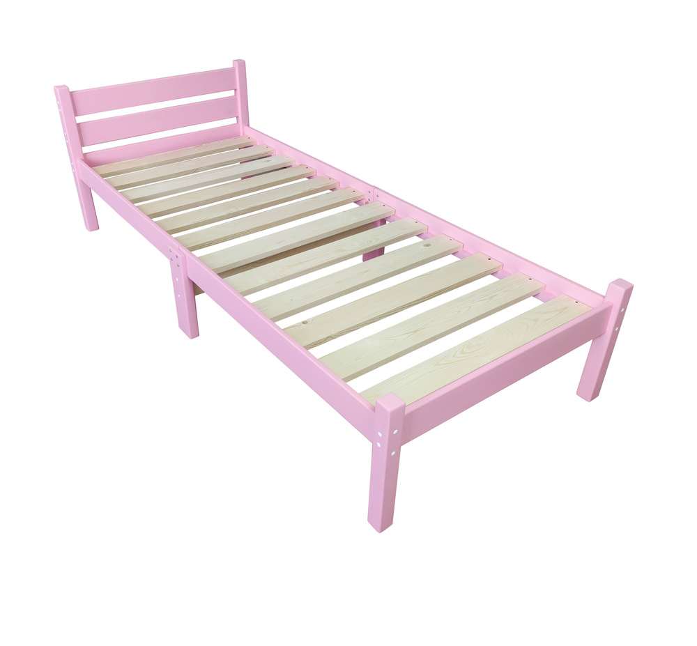 Кровать односпальная Solarius классика компакт 70х200 см, цвет розовый