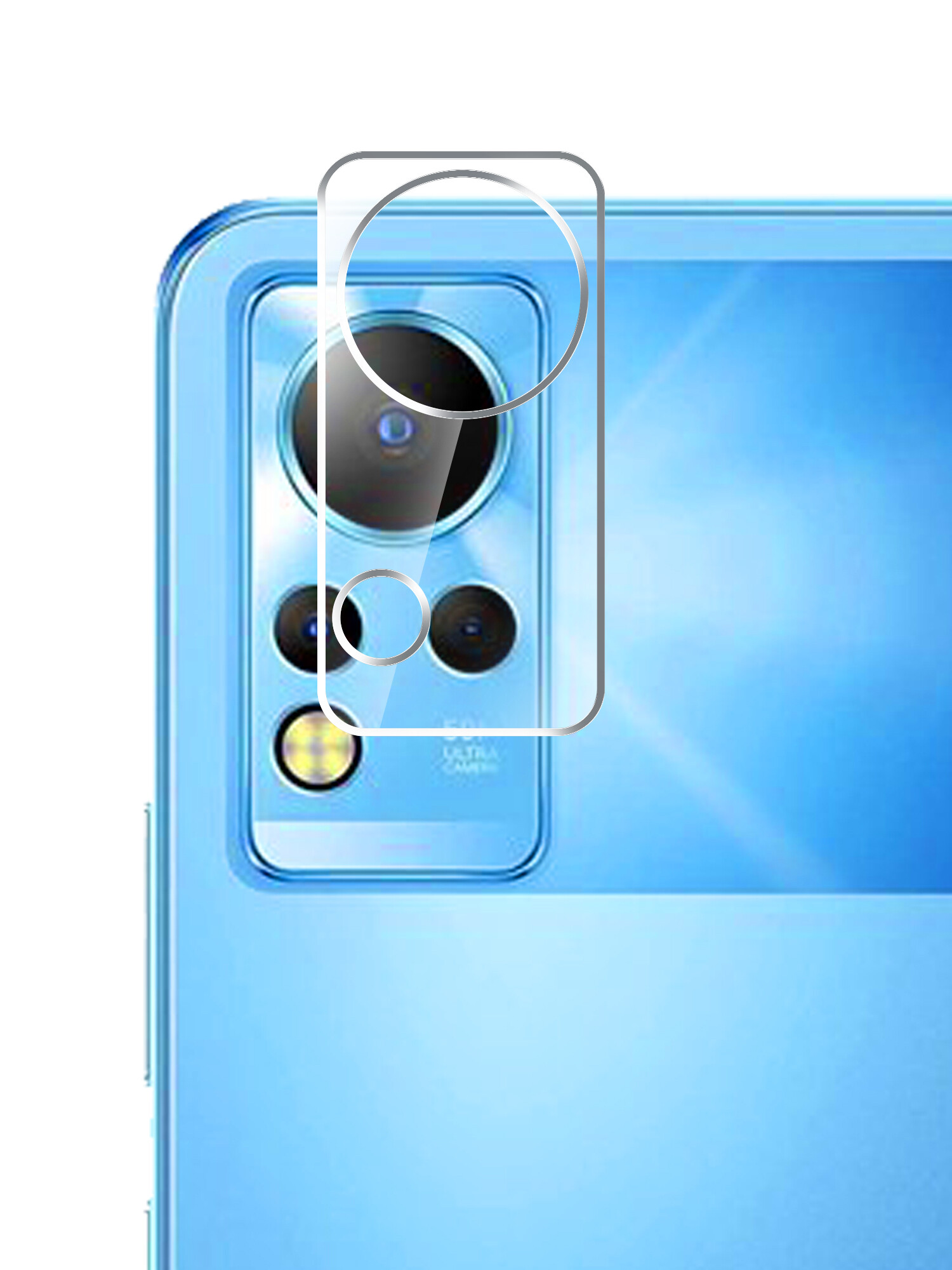 Гибридное защитное стекло Brozo на камеру Infinix Note 12
