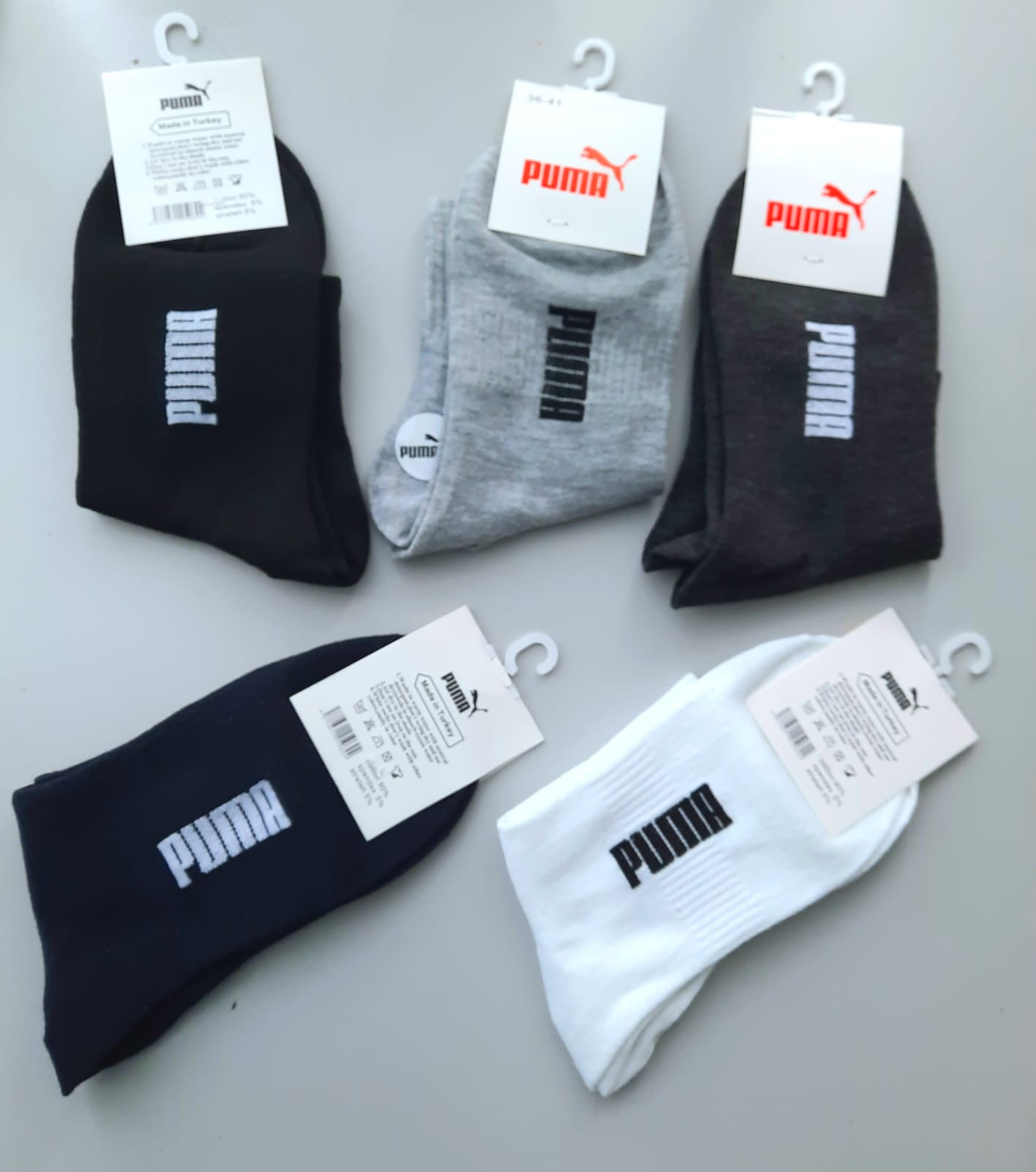 Комплект носков женских PUMA 02 разноцветных 36-41, 5 шт.
