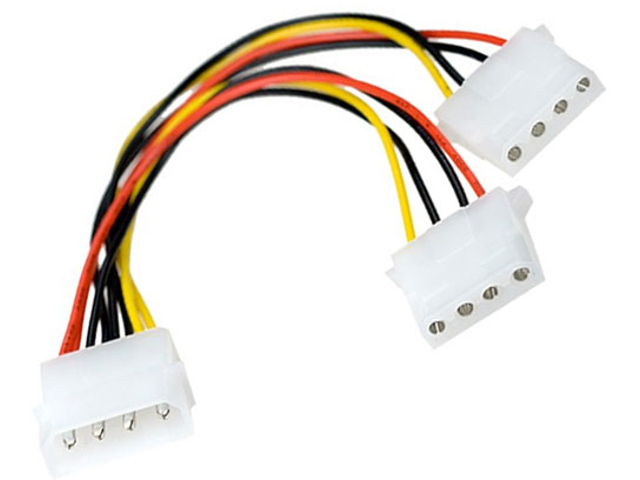 Аксессуар Кабель ExeGate Molex IDE - 2xMolex IDE 15cm 261530