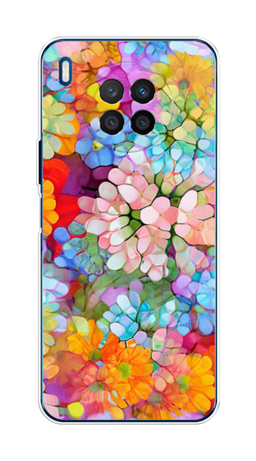 Чехол на Huawei Nova 8i "Цветы витраж"