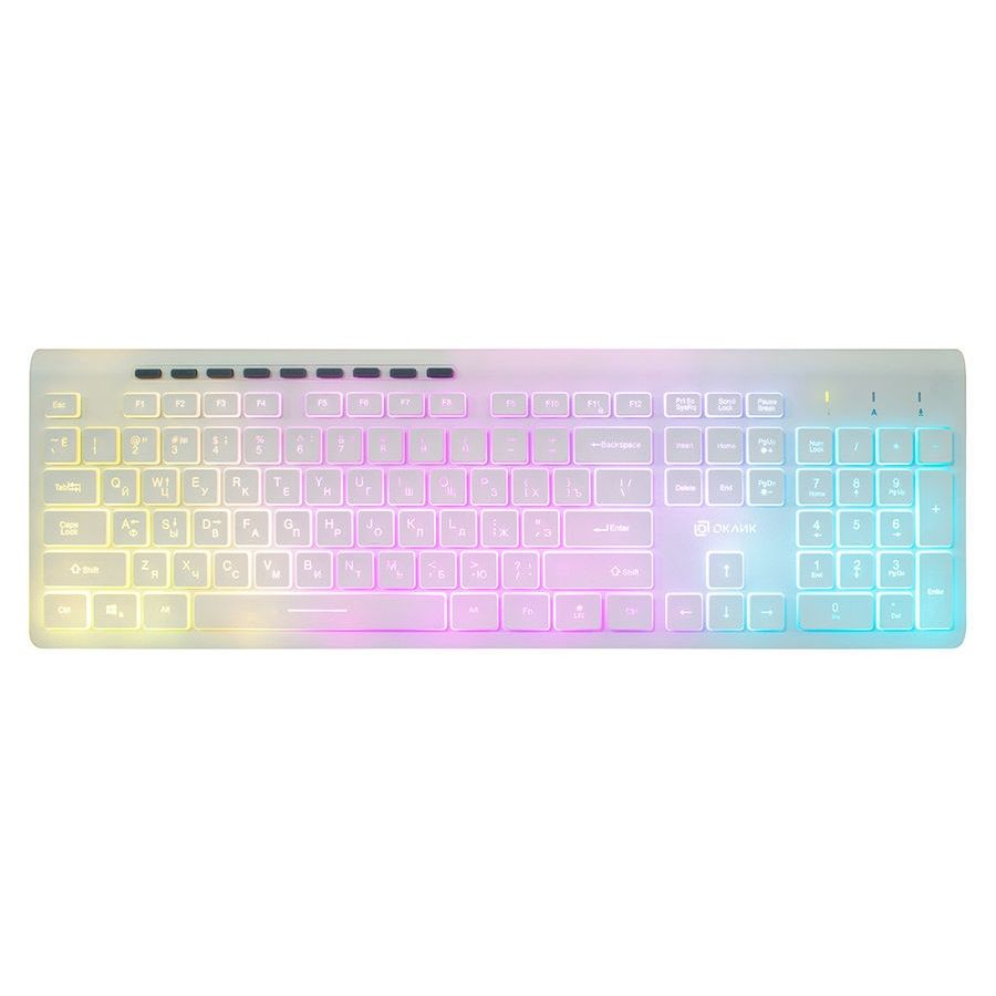 Проводная клавиатура OKLICK 490ML White