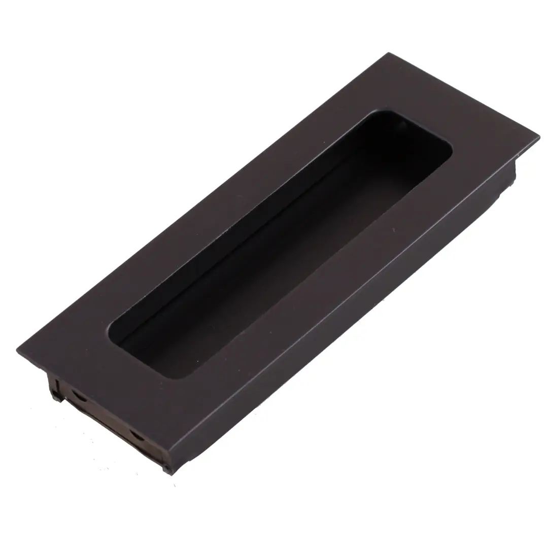 Ручка врезная мебельная 96 мм, цвет черный