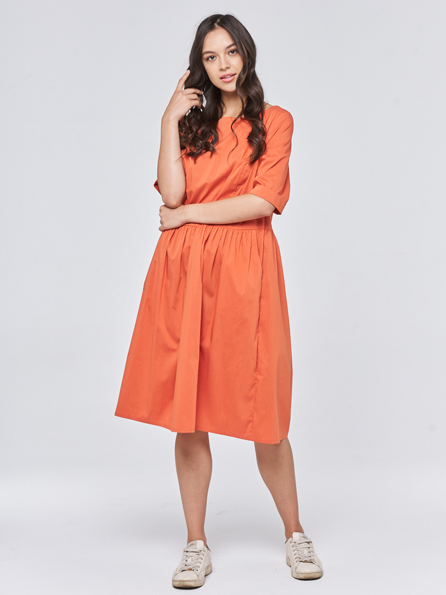 Платье женское VAY 201-3605 оранжевое 52 RU