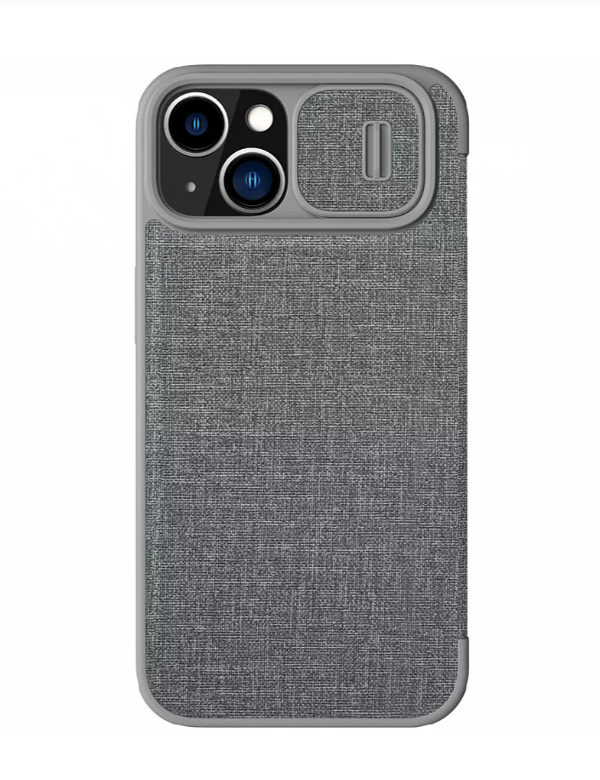 Чехол Nillkin Qin Pro Cloth для iPhone 14 серый