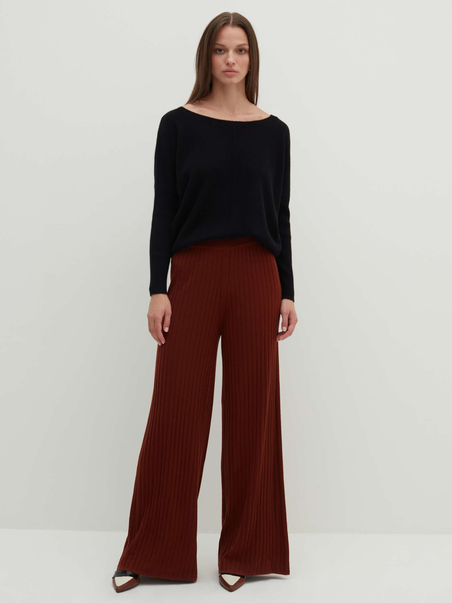 Брюки женские Stefanel 3548125 бордовые L