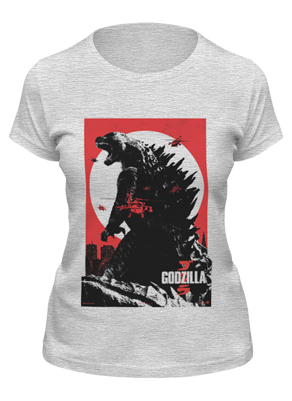 Футболка женская Printio Godzilla gray серая M