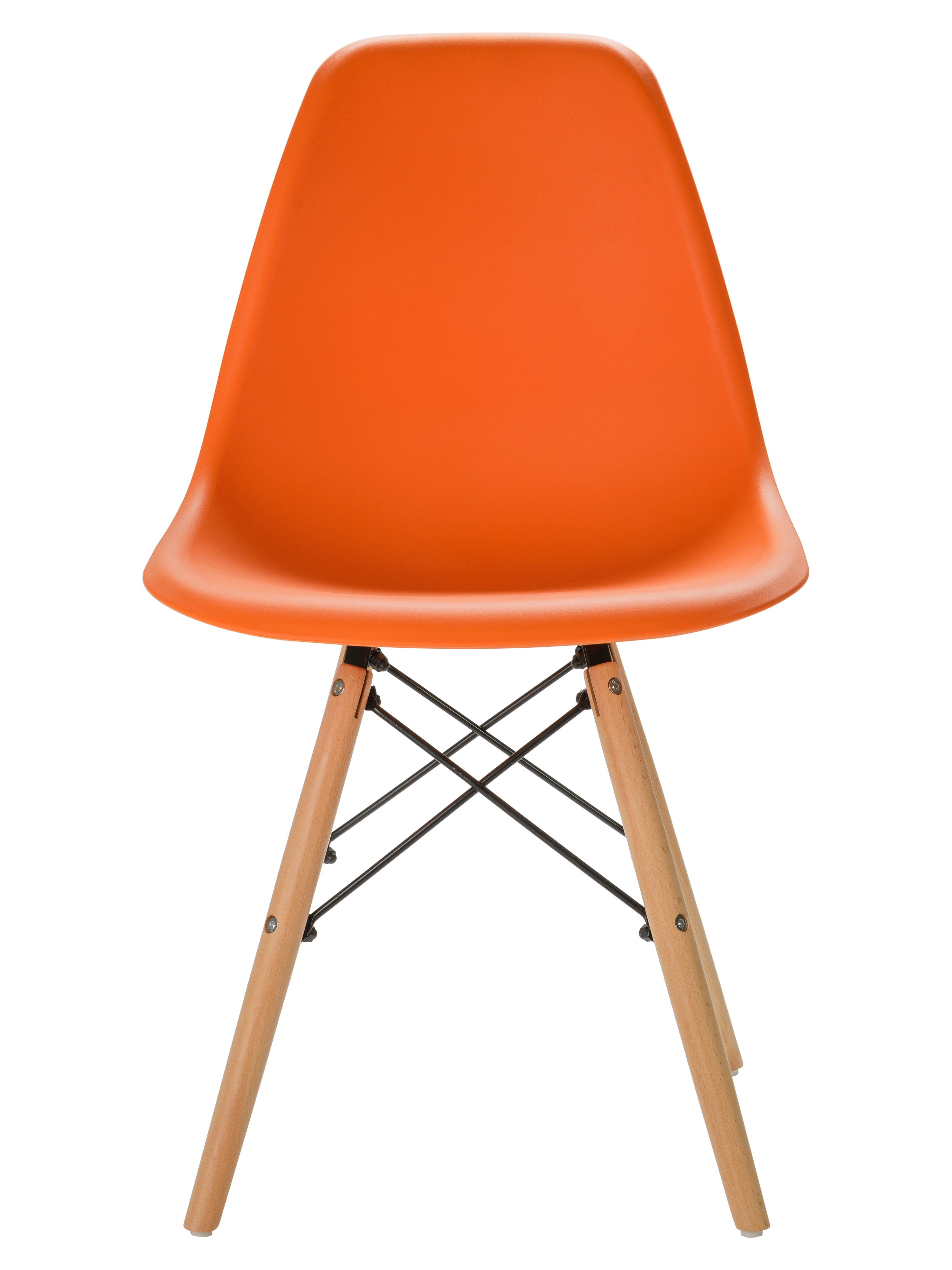 Комплект стульев 2 шт. LEON GROUP для кухни в стиле EAMES DSW, оранжевый