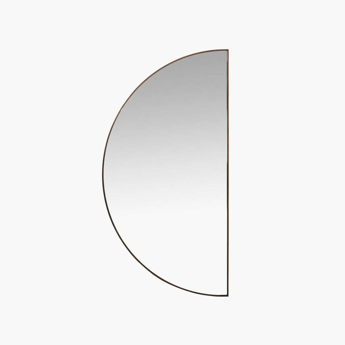 Зеркало настенное полукруглое 60 х 30 см интерьерное без рамы