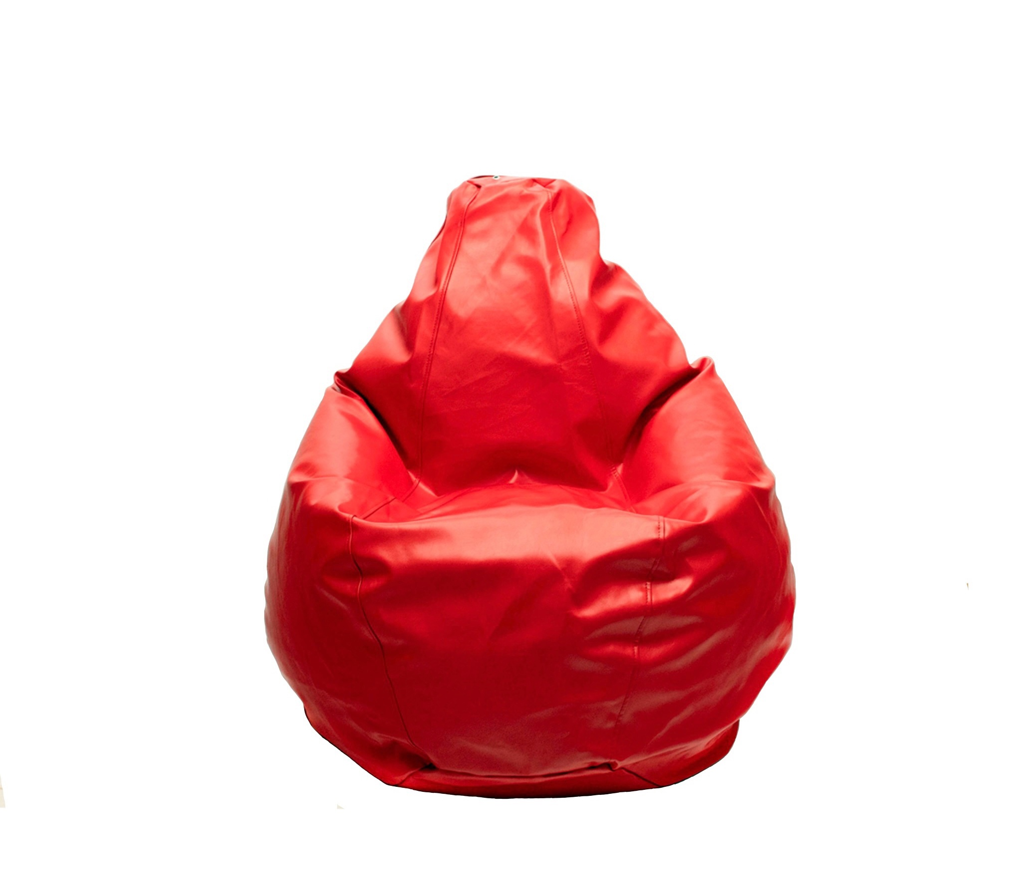 кресло мешок WowPuff ГРУША малая 90см пенополистирол экокожа. Красный